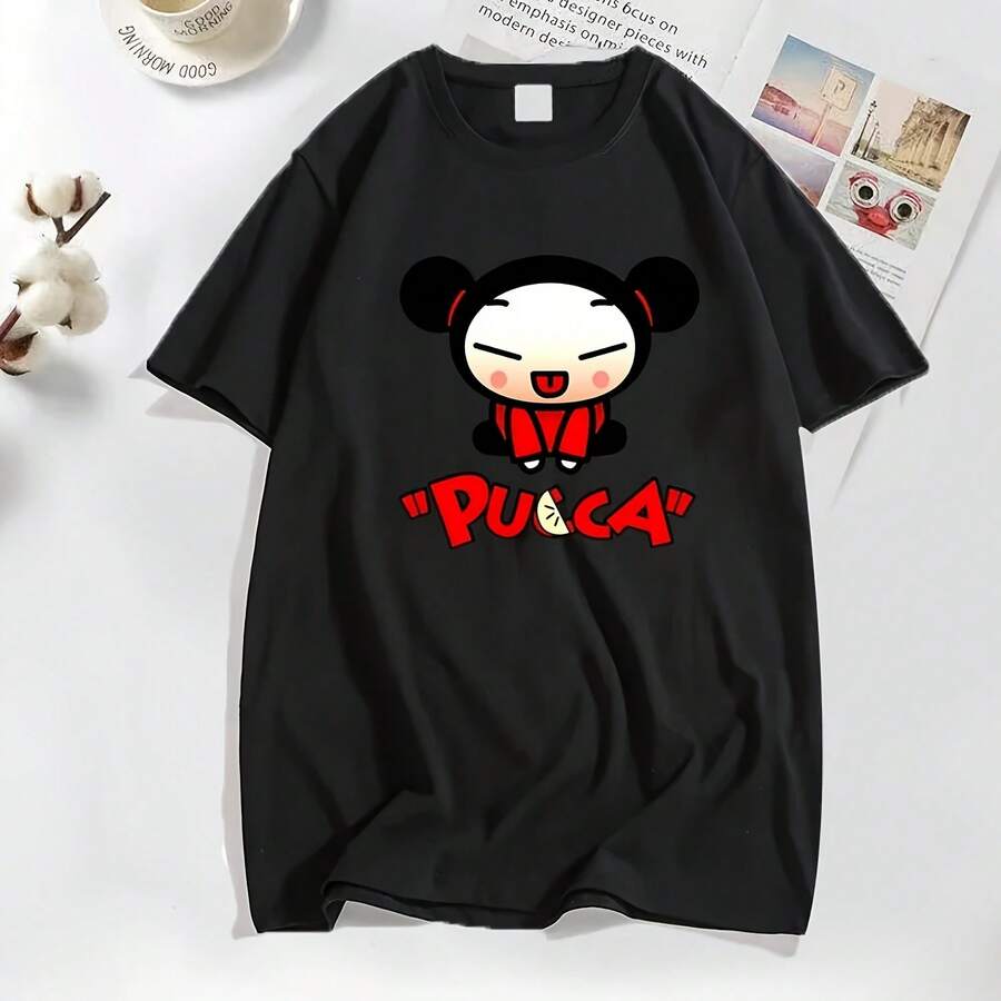 Funny Cartoon Pucca China Doll T- Wo Cute Graphic T S Cotton Short Sve ...
