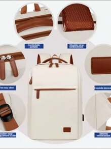 New Backpack Multiple Pockets Multi-Function Computer Bag Zipper ...