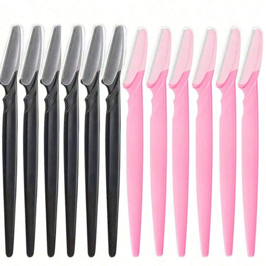 Eyebrow Trimmer & Facial Razor - Plastic Shaper With Sharp Stainless ...