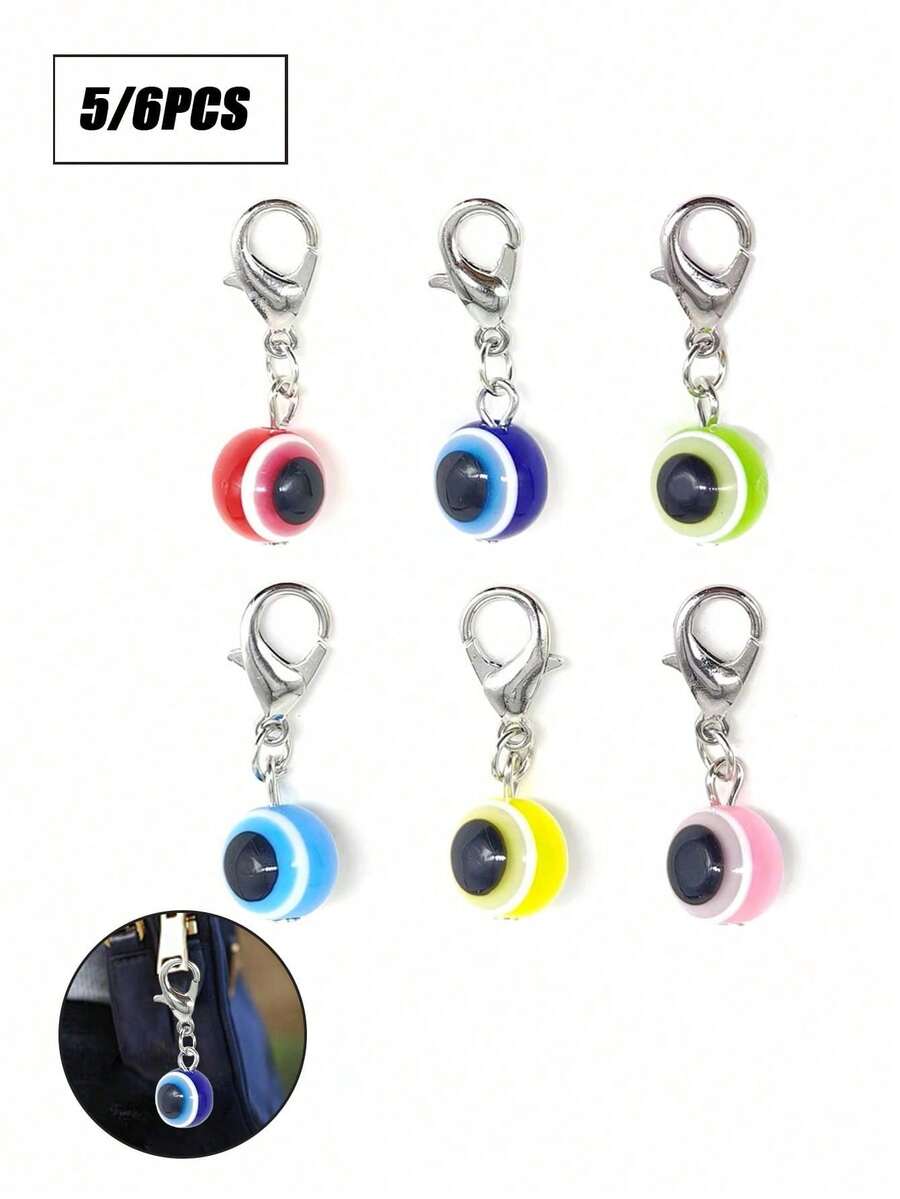 Colorful Evil Eye Keychain Amulet Lucky Alloy Key Chain,Meaning Good ...
