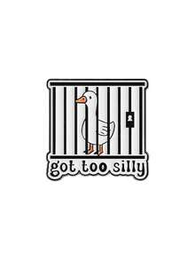 1pc SILLY GOOSE ASSOCIATION Enamel Pin Brooch Pines Lapel Pins Badge On ...