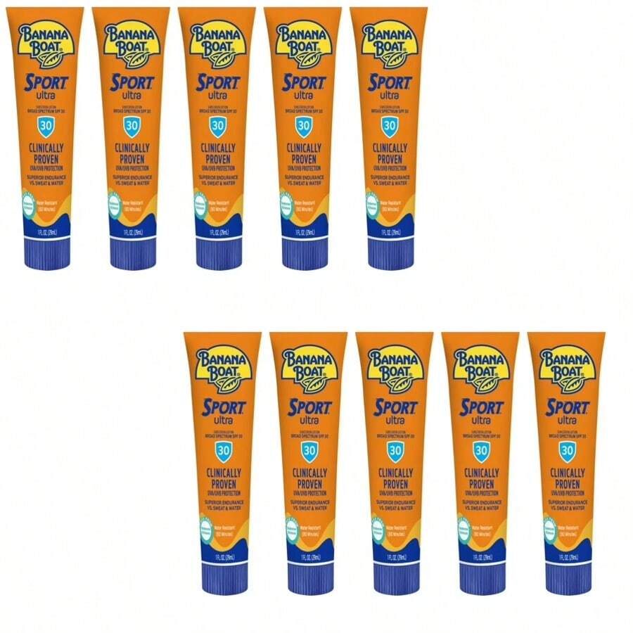 (10 Pack) Banana Boat Sport Ultra SPF 30 Sunscreen Lotion, Travel ...