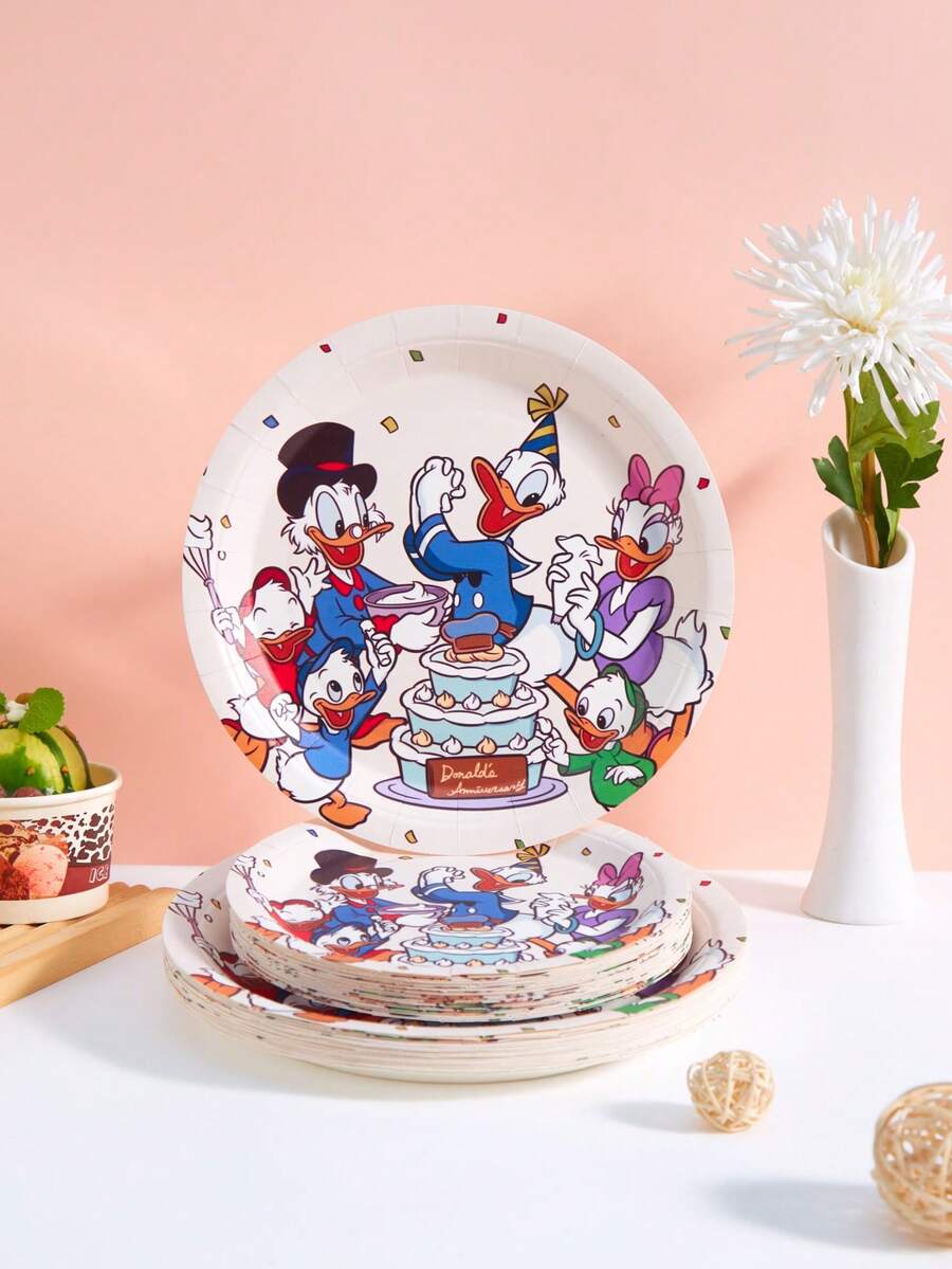 Disney 25pcs Disney Donald Duck Themed Paper Plates, Disposable Party ...