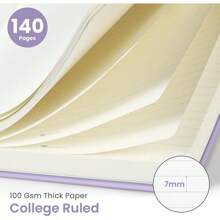 Lined Journal Notebook Women Men, 140 Pages, College Ruled Hardcover ...