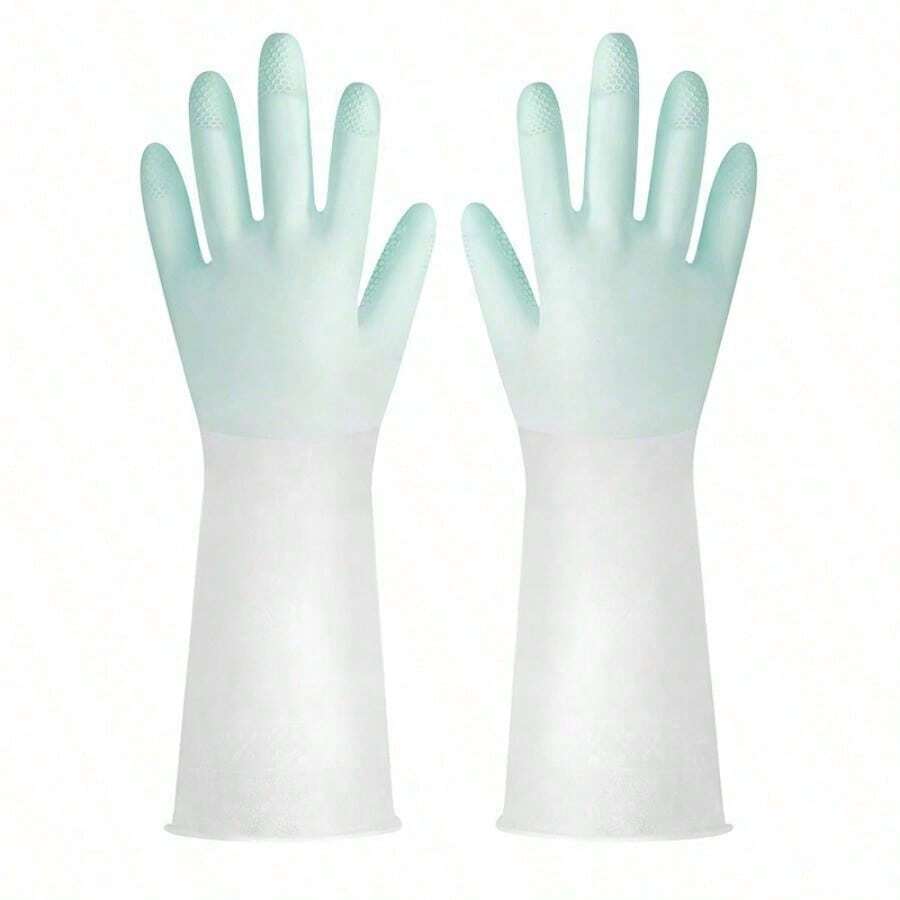 Waterproof Laundry Cleaning Rubber Dishwashing Gloves Kitchen | SHEIN USA
