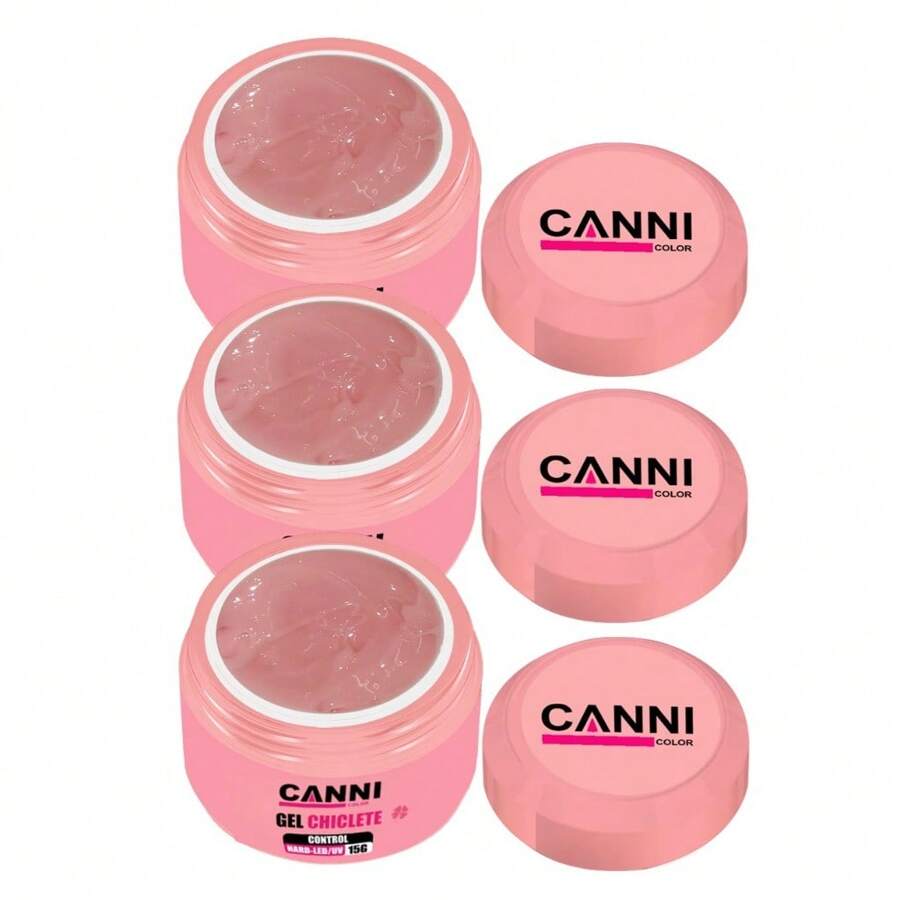 KIt Gel Unha Hard LED&UV control 15 Gramas canni color 3 Unidades gel chiclete 15G | SHEIN Brasil