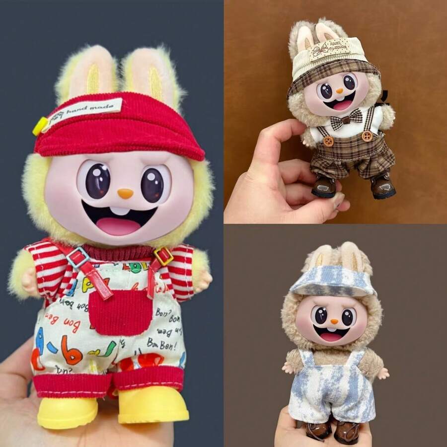 [Clothes Only] 17cm LABUBU Plush Ornament Doll Clothing Set, Suitable ...