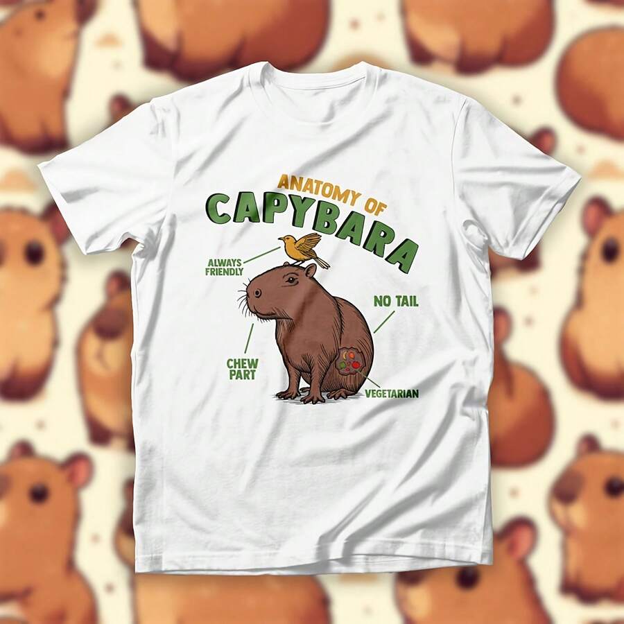 Camisa de anatomía de capibara, camisa de amante de los animales ...