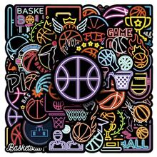 50 Stück Neon Basketball Aufkleber Vinyl Ästhetik motivierende ...