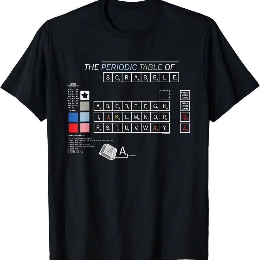 Periodic Table Of Scrabble T-Shirt | SHEIN USA
