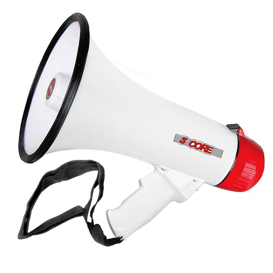 5 CORE 50W Megaphone Bullhorn Cheer Bull Horn Speaker Megaphono 300 ...