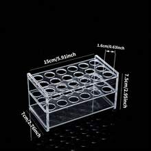 1PC 12/18-Slot Acrylic Test Tube Rack - Crystal Clear Laboratory Stand ...