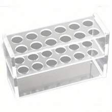 1PC 12/18-Slot Acrylic Test Tube Rack - Crystal Clear Laboratory Stand ...