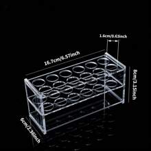 1PC 12/18-Slot Acrylic Test Tube Rack - Crystal Clear Laboratory Stand ...