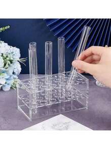 1PC 12/18-Slot Acrylic Test Tube Rack - Crystal Clear Laboratory Stand ...