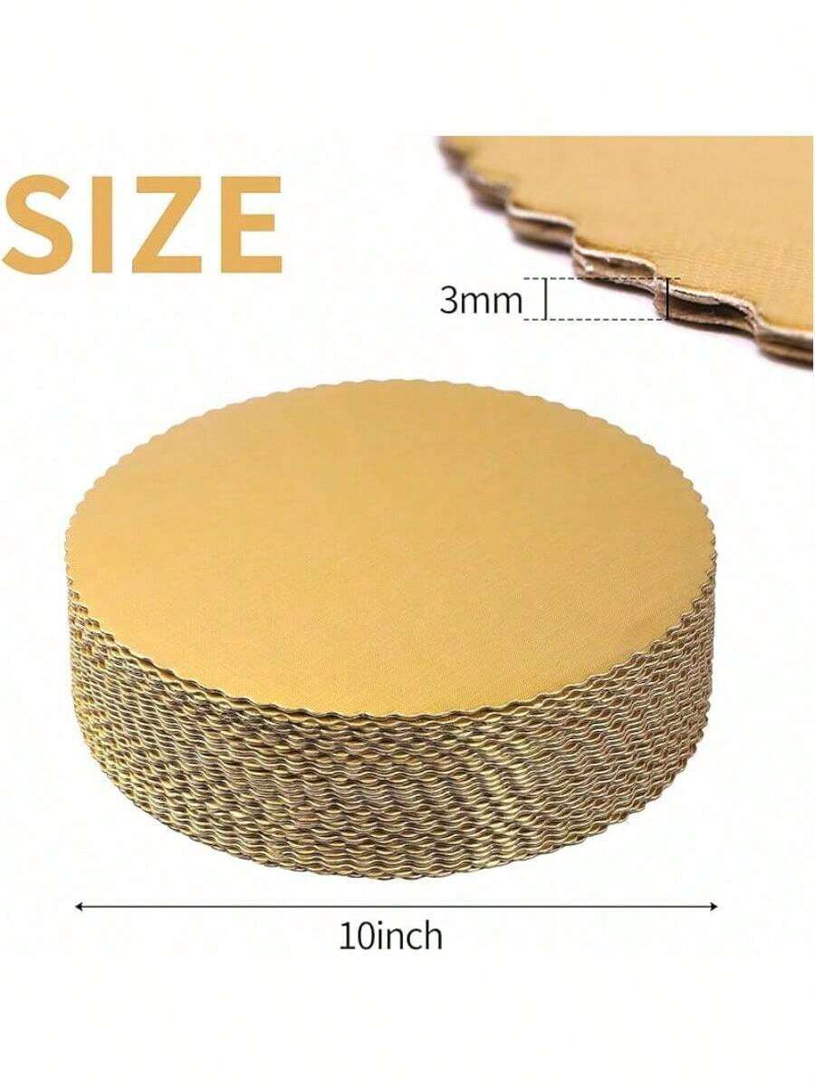 Cake Boards 10 Inch Round, Gold Cake Cardboard Rounds Cake Base Circles ...