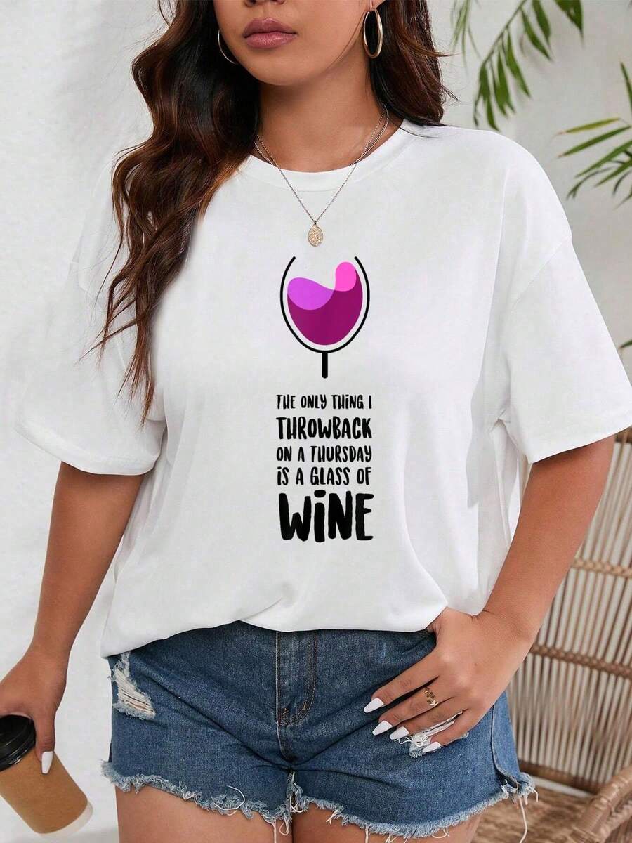 Throwback Thursday Shirt - Funny Wine Quotes Summer Tops White Top ...