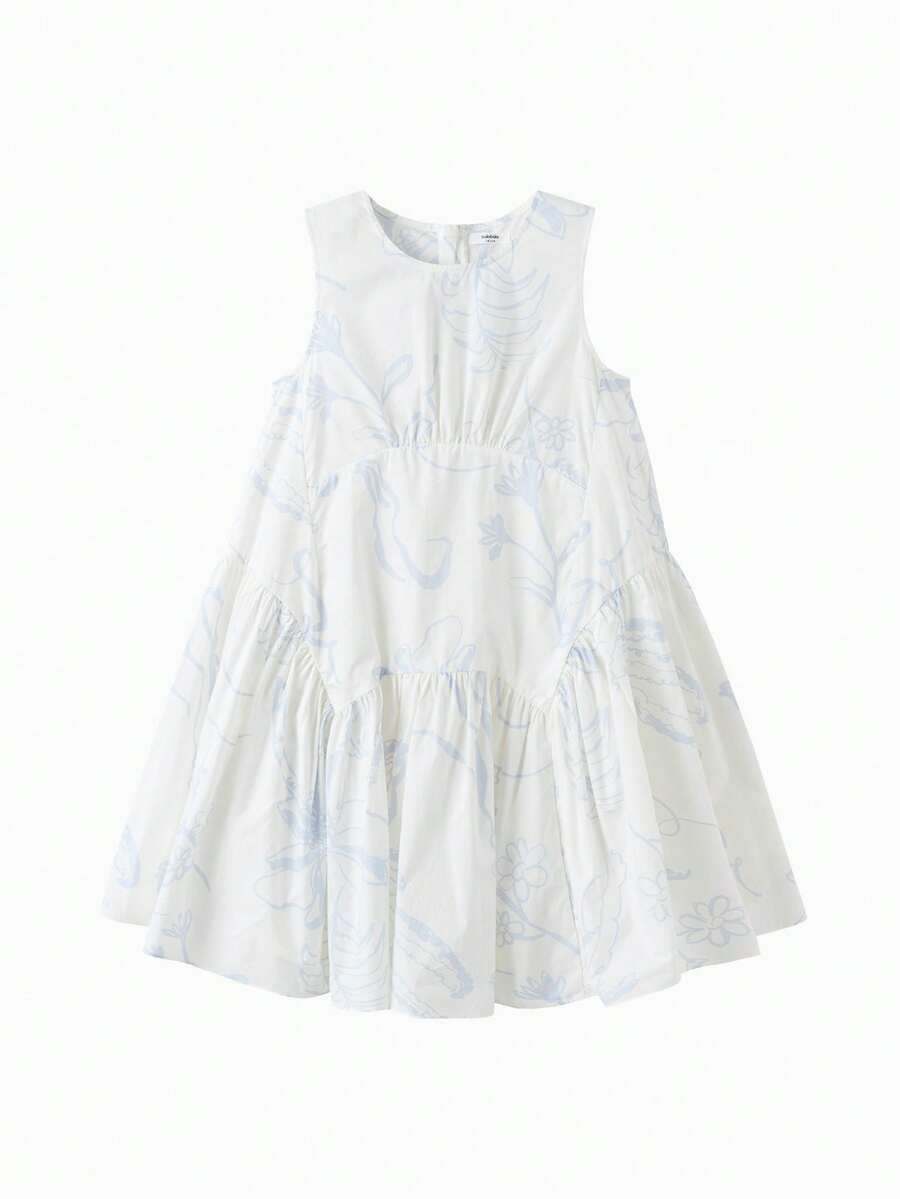 Balabala Girls' Cotton Dress 2025 Summer Big Tween Girl Tank Dress ...