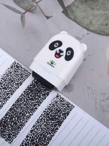 1 Cute Panda Shaped Confidentiality Stamp, Roller Stamp With Quick ...