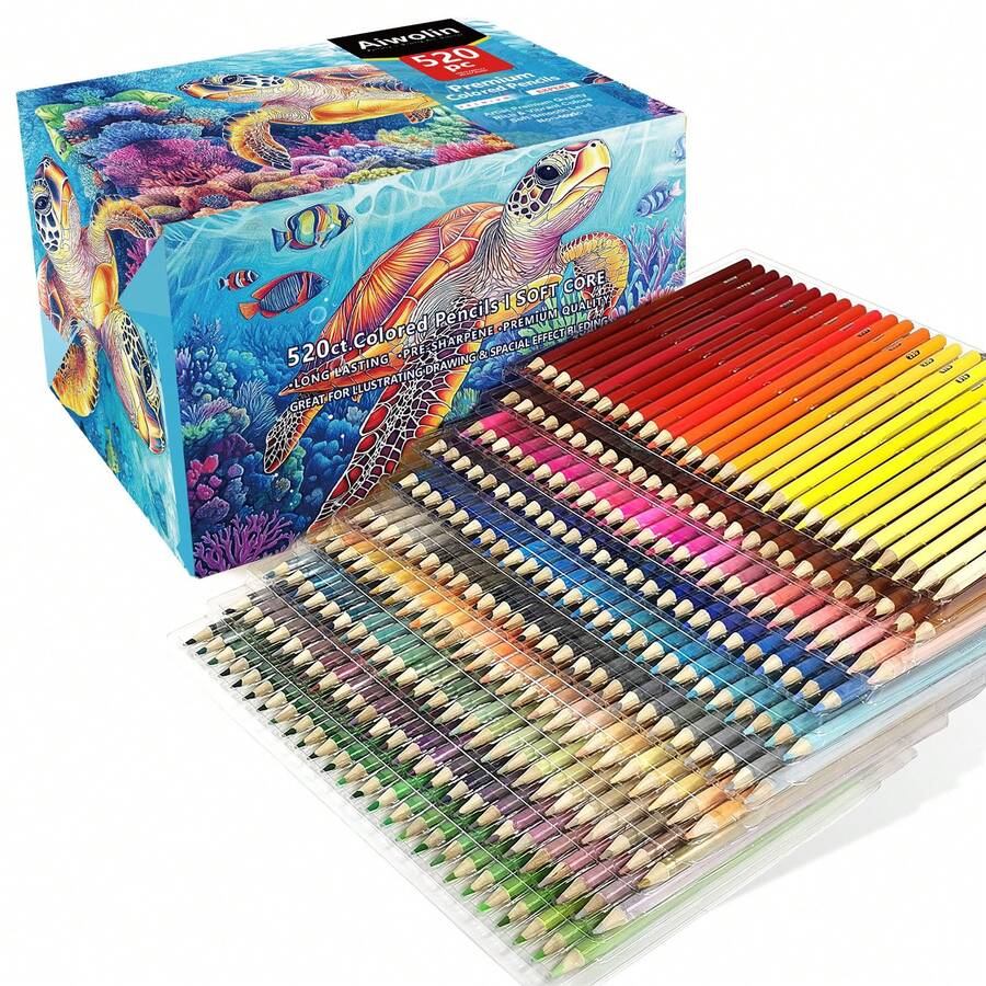 520 Colors Professional Oil Colored Pencils Artist Pencils Set Soft ...