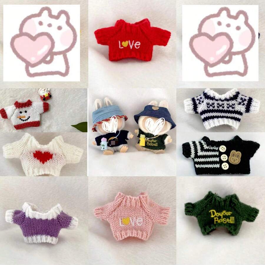 [Clothes Only] 17CM LABUBU Doll Replacement Clothes Outfit, Applicable ...