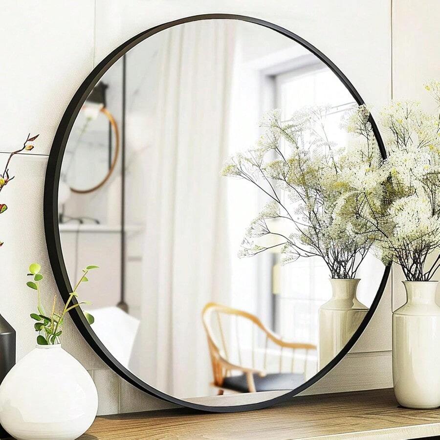 Gold Round Mirror 30 Inch, Large Circle Mirror, Round Wall Mirror Metal ...