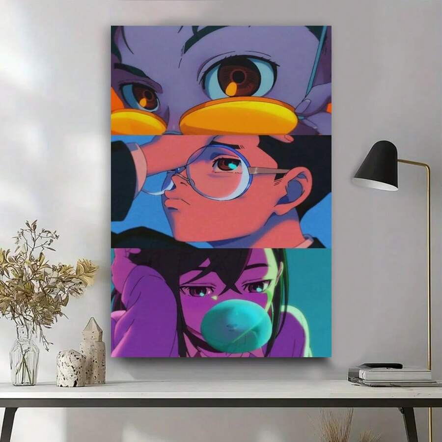 Framed Dan Da Dan Modern Japanese Anime Canvas Poster - Vibrant Anime ...