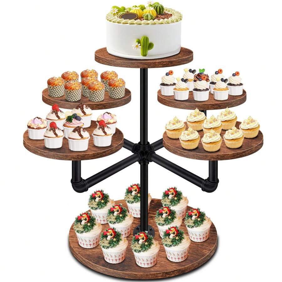 Cupcake Stand, 3 Tier Cupcake Tower Large Cupcake Stand For 50 Cupcakes ...