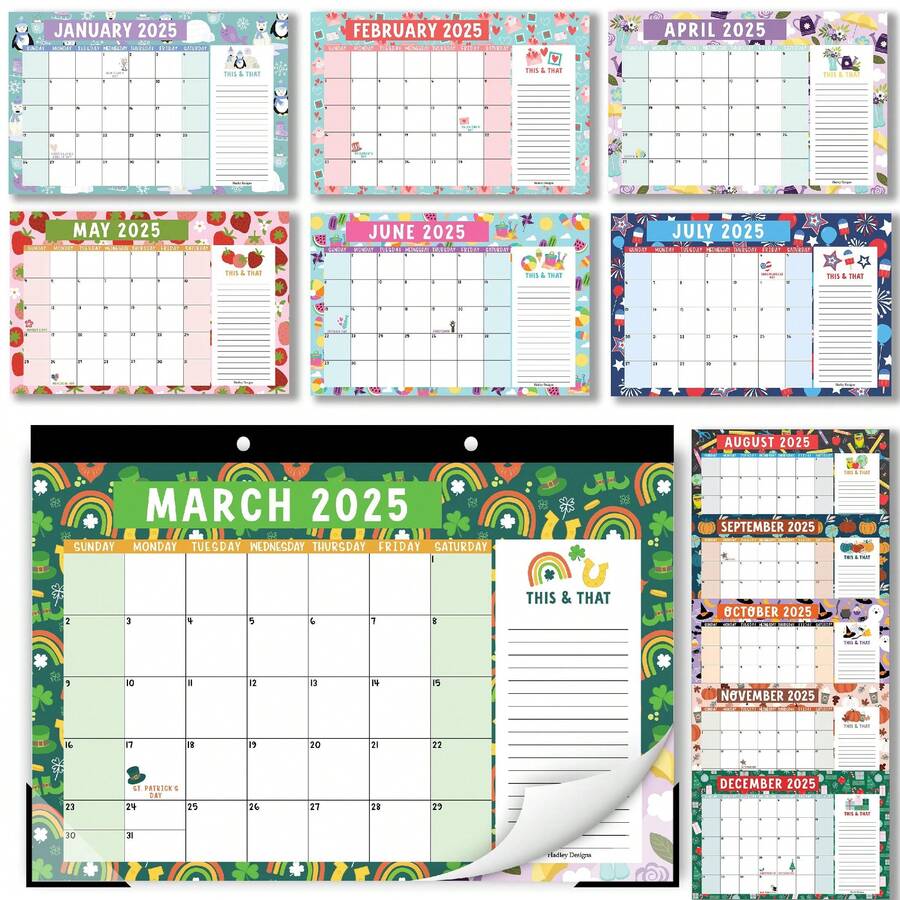Y2K, Hadley Designs, 1 Piece, Doodle 2 Large Desk Calendar, 18-Month ...