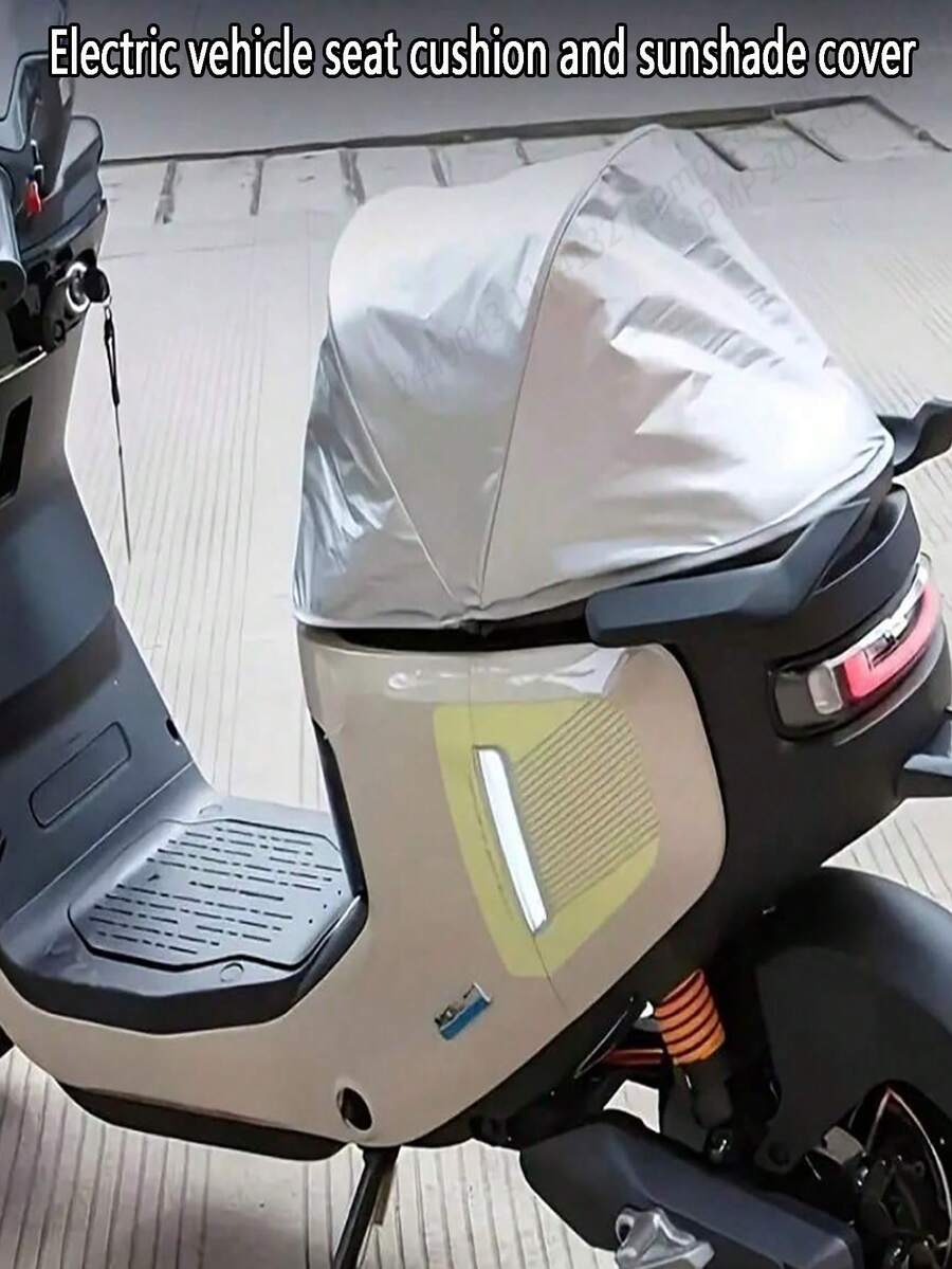 1pc Waterproof & Heat Insulation Motorcycle Seat Cover, Electric Moped ...