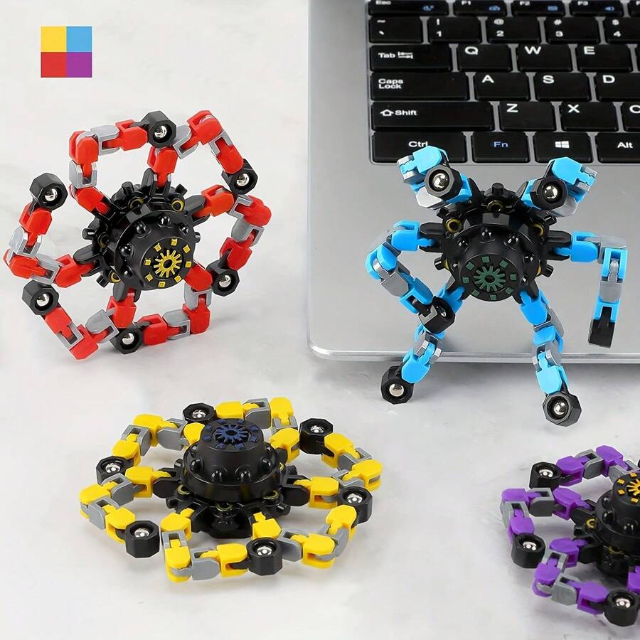 Transformable Fidget Spinners 4 Pcs For Kids And Adults Stress Relief ...