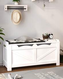 HaluPeit 100 Cm Bench With Storage Space, Seat Chest, 2 Security Hinges ...