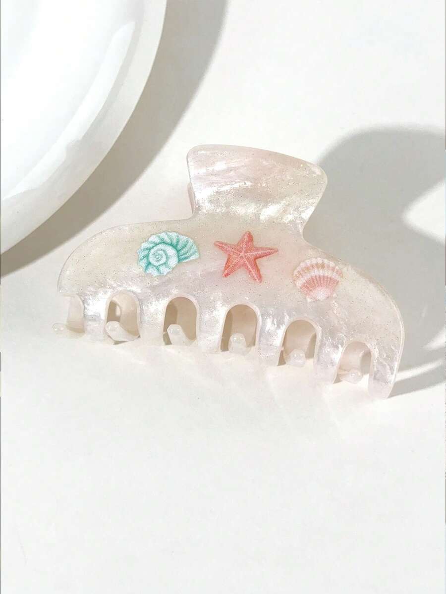 1pc/3pcs Women's Large Ocean Series Colorful Claw Clips, Starfish ...