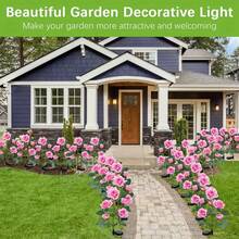 Luzes de Jardim Solares Flores Decorativas Externas Impermeáveis 1/2 ...