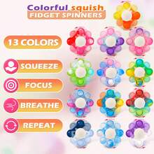 24 Stück Mitgebsel Kindergeburtstag Silikon Anti-Stress Finger Spinner ...
