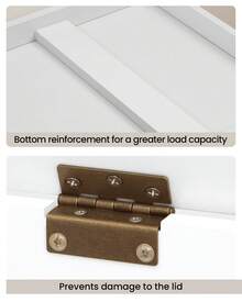 HaluPeit 100 Cm Bench With Storage Space, Seat Chest, 2 Security Hinges ...