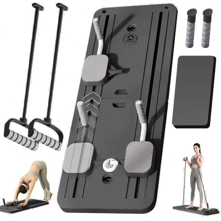 Pilates Reformer Board Set 8 In 1 Foldable At-Home Workout Trainer ...
