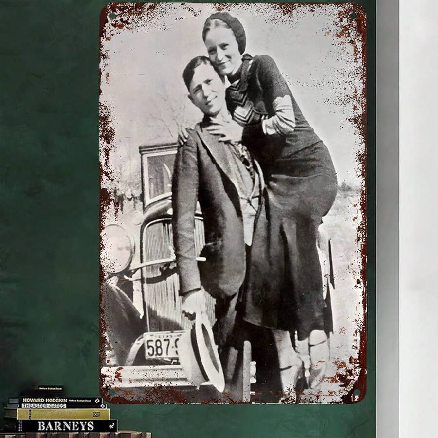 Retro 1934 Bonnie And Clyde Photo Aluminum Logo - Bonnie And Clyde ...