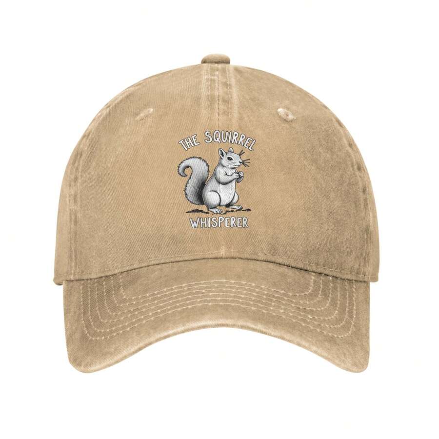 Squirrel Secret Letter 2 Mens And Womens Washable Hat, Funny Graphic ...