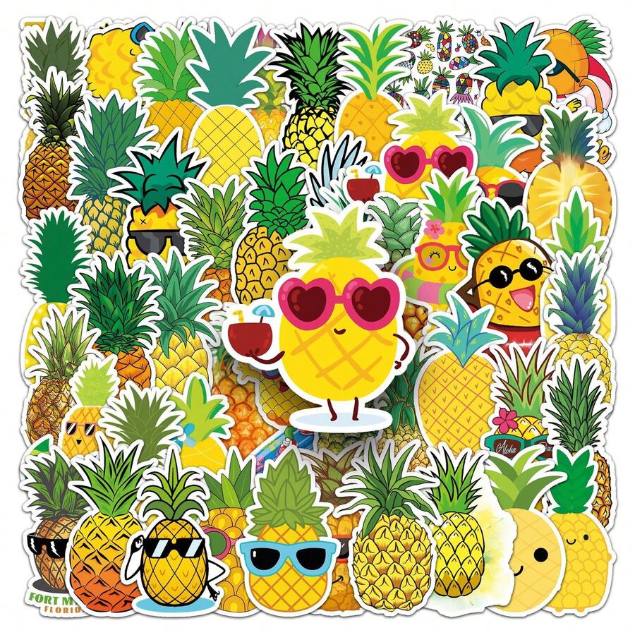 50Pcs Pineapple Stickers Pineapple Decorations Pineapple Party ...