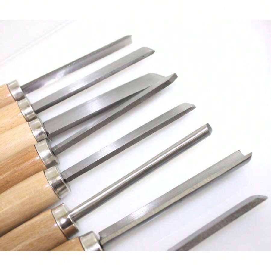 8pc Wood Lathe Chisel Set Turning Tools Woodworking Gouge Skew Parting Spear | SHEIN USA