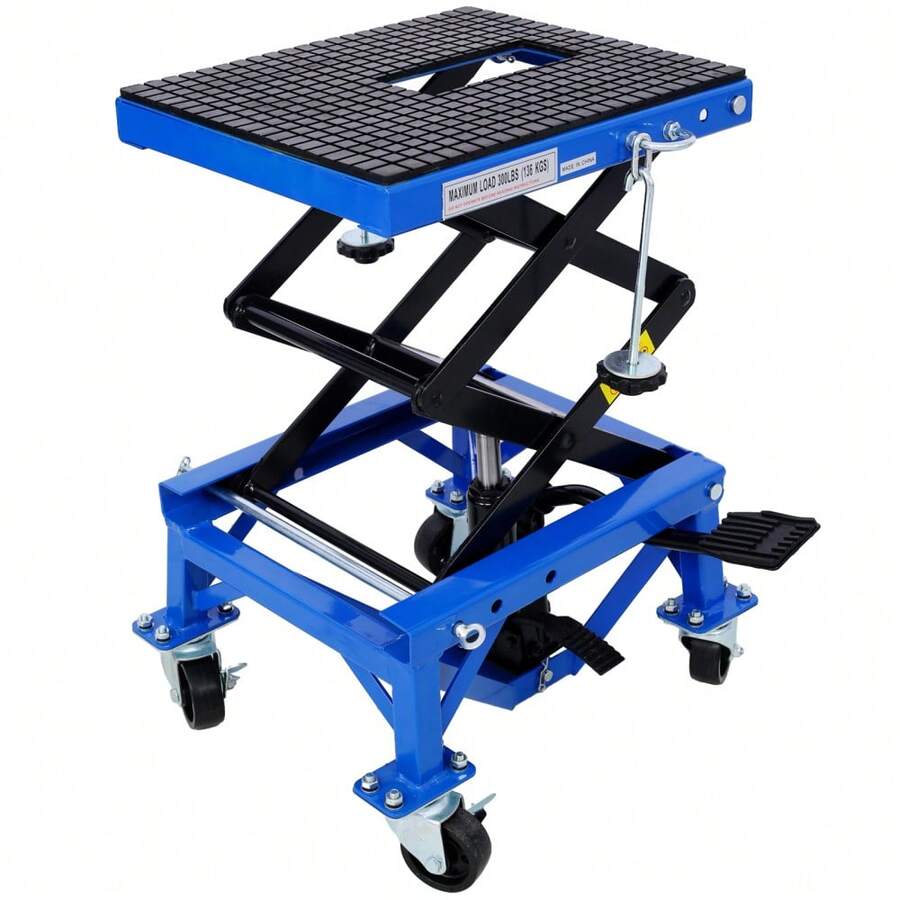 Yesurprise 300 Lbs Hydraulic Motorcycle Scissor Jack Lift Foot Step ...