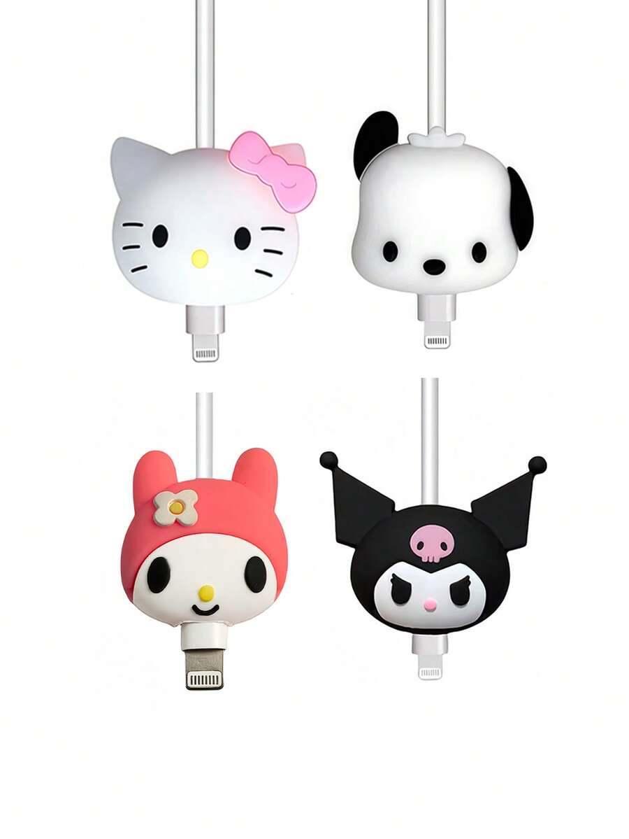 Sanrio Protectores de cable de carga de silicona con temas: Estilos KT ...