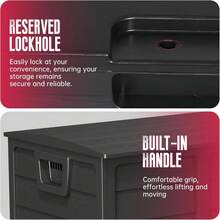 70 Gallon Outdoor Storage Deck Box Weatherproof Durable Resin Container ...