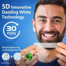 5D White Teeth Whitening Strips - 14 Treatment, 28 Pcs Professional ...