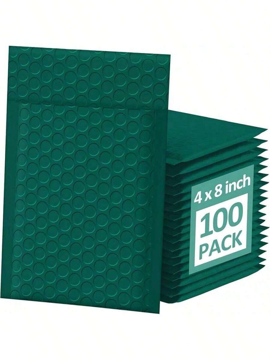 Bubble Mailers - 4x8 Inch 100pc Ultramarine Green Shipping Bags, Chic ...