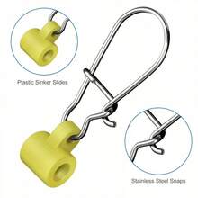 50pcs Heavy Duty Fishing Sinkers, Stainless Steel Double Lock Snap ...