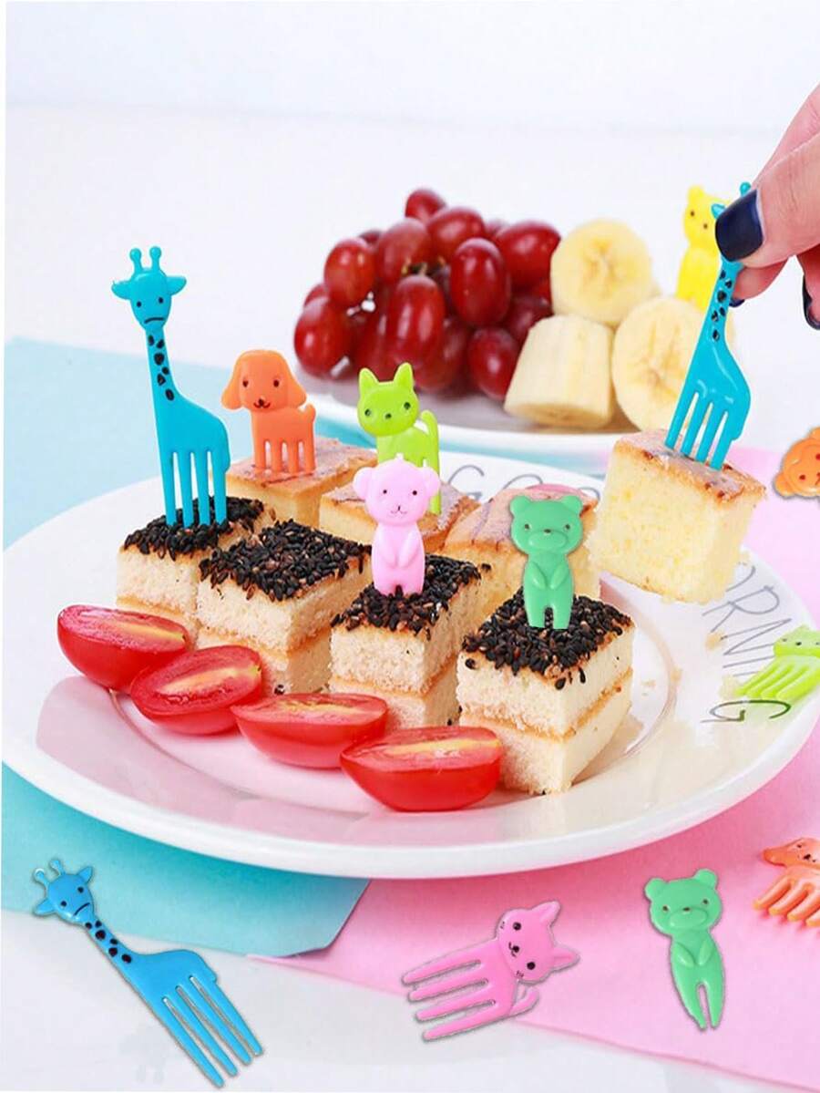 30pcs Animal Food Picks For Kids,Baby Shower Decorations,Cake Toppers ...