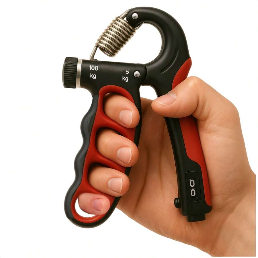Hand Grip Ajustável de 5 a 100kg com Contador Ferramenta de Treino para ...