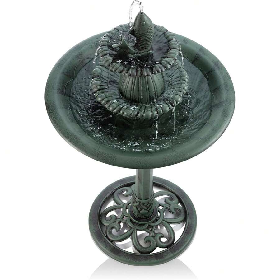 Alpine Corporation TEC104 Outdoor Floor 3-Tiered Pedestal Soothing ...
